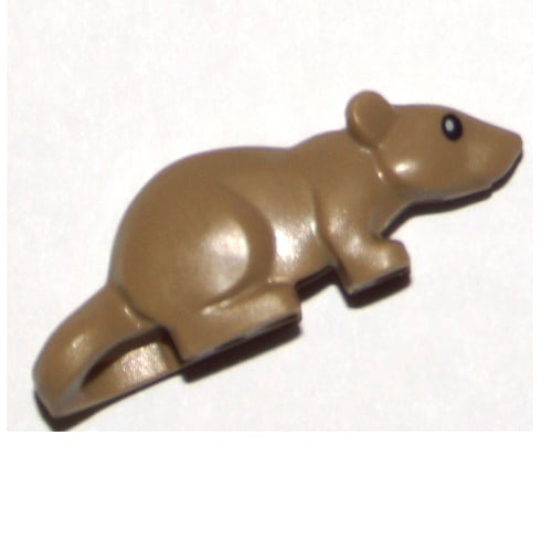 LEGO PART 36756pr0001 Animal, Rodent, Rat / Mouse with Black Eyes Print ...