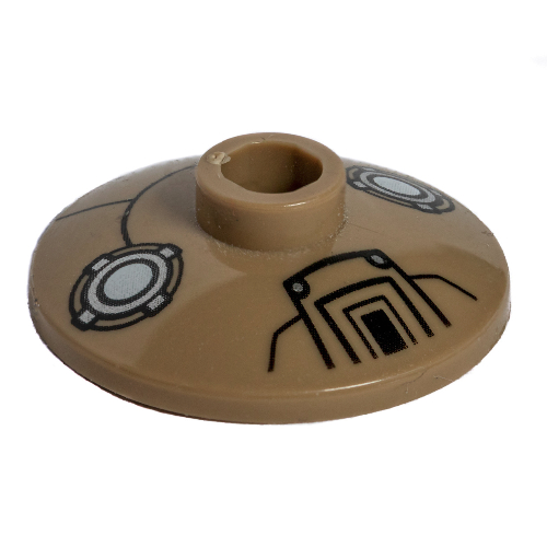 LEGO PART 4740pr0007 Dish 2 x 2 Inverted [Radar] with Machinery (Dalek ...