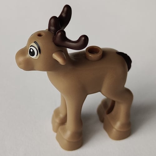 LEGO PART 60436pr0001 Animal, Reindeer Baby with Dark Brown Antlers ...
