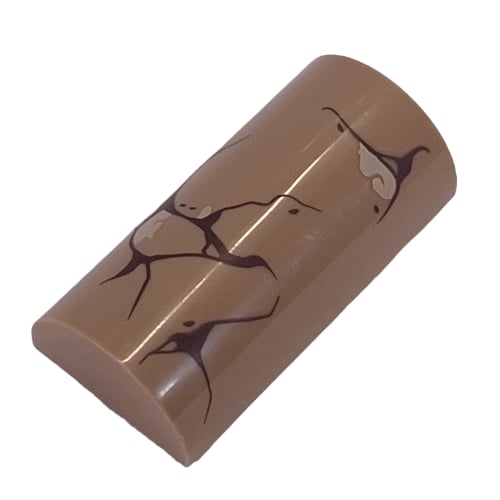 LEGO PART 6192bpr0001 Brick Curved 2 x 4 Double, No Studs, with Cracked ...