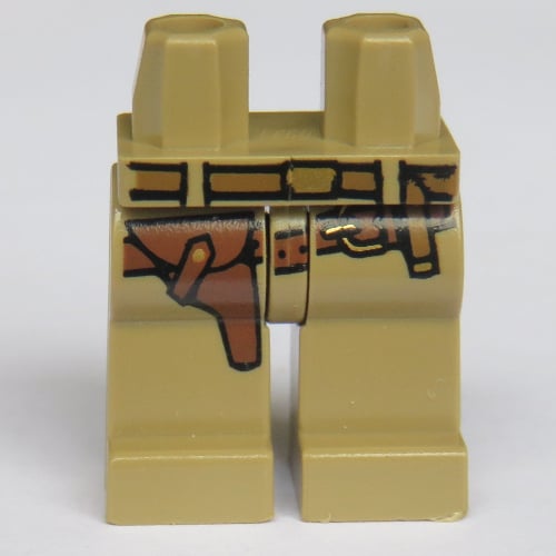 LEGO PART 970c11pr9999 Hips and Dark Tan Legs with Indiana Jones Belts ...