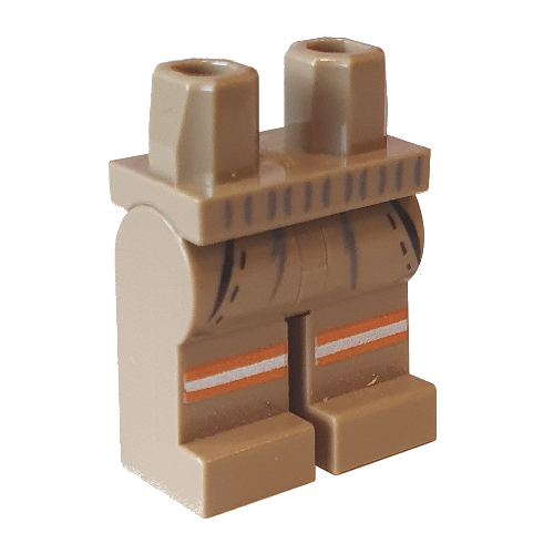 LEGO PART 970c11pr1121 Hips and Dark Tan Legs with Pockets and Silver ...