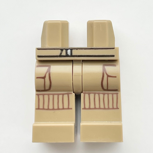 LEGO PART 970c11pr1131 Hips and Dark Tan Legs with Belt, Pockets ...