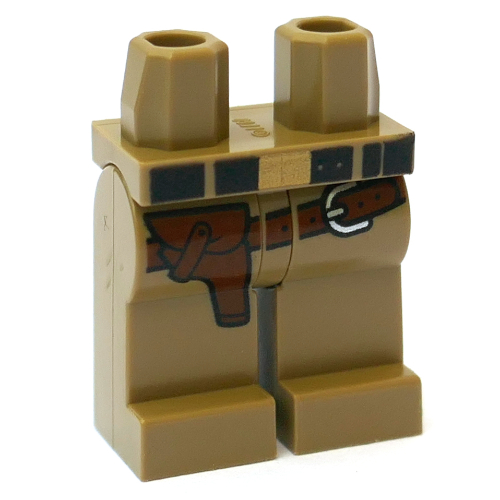 LEGO PART 970c11pr2360 Hips and Dark Tan Legs, Black Belt, dark Brown ...