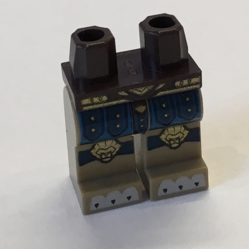 LEGO PART 970c11pr0431 Hips and Dark Tan Legs with Blue Loincloth, Gold ...