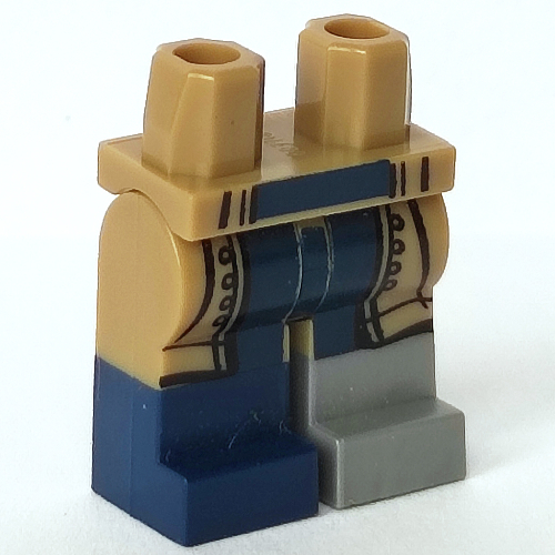 LEGO PART 970d04pr0001 Hips and Dark Tan Legs with Flat Silver and Dark ...
