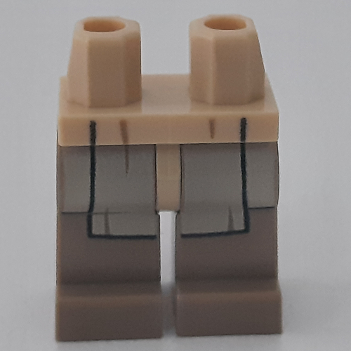 LEGO PART 970c11pr0576 Hips and Dark Tan Legs with Jedi Robes Print ...