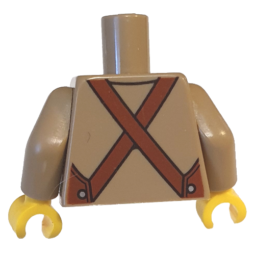 LEGO PART 973c11h01pr0001 Torso Apron, Reddish Brown with Pocket print ...