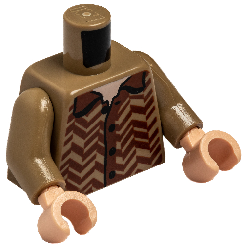 LEGO PART 973c11h02pr5995 Torso, Dark Brown Diagonal Stripes Shirt ...