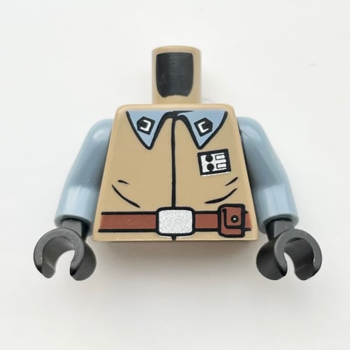 LEGO PART 973c24h03pr1525 Torso Rebel Officer Suit Print, Sand Blue ...