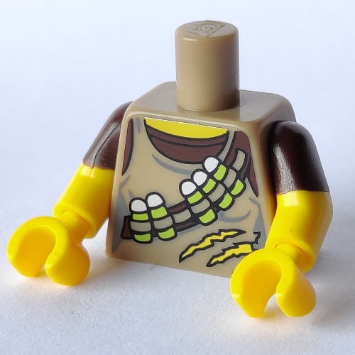 LEGO PART 973g07c01h01pr2742 Torso, Dual Molded Arms, Tank Top, Torn ...