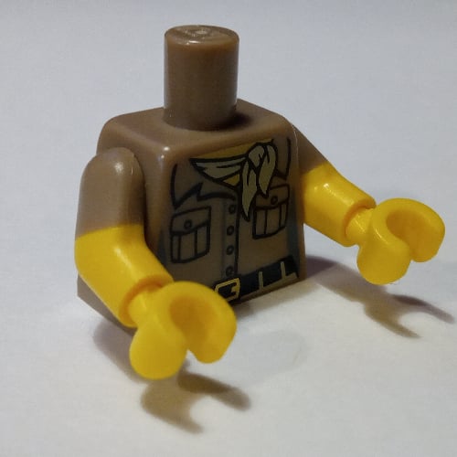 LEGO PART 973g11c01h01pr2837 Torso, Dual Molded Arms, Shirt with 2 ...
