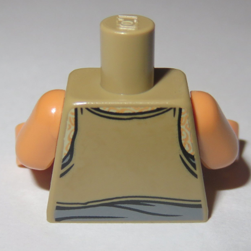 LEGO PART 973c13h13pr1739 Torso Tunic, Dark Bluish Gray / Light Brown ...