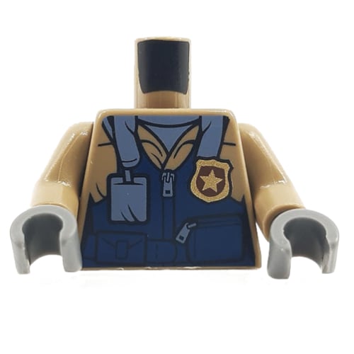 LEGO PART 973c11h12pr4085 Torso Flight Suit with Dark Blue Vest, ID ...