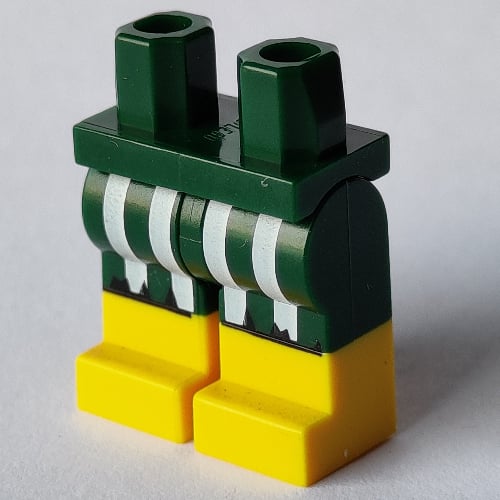 LEGO PART 970c35pat01pr1116 Hips with Dark Green Legs and Yellow Boots ...