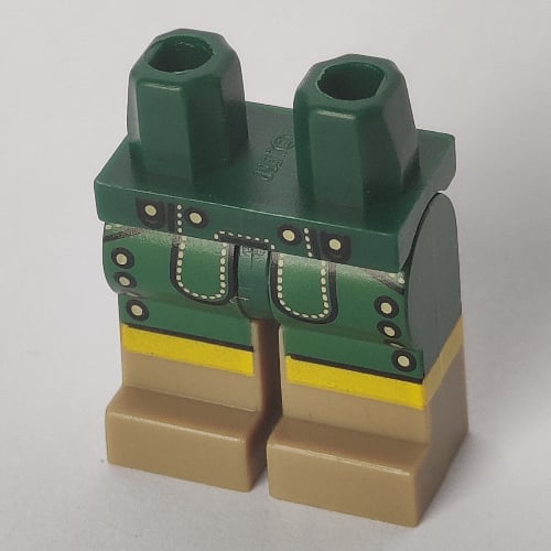 LEGO PART 970c11pr0376 Hips and Dark Tan Legs with Lederhosen Print ...