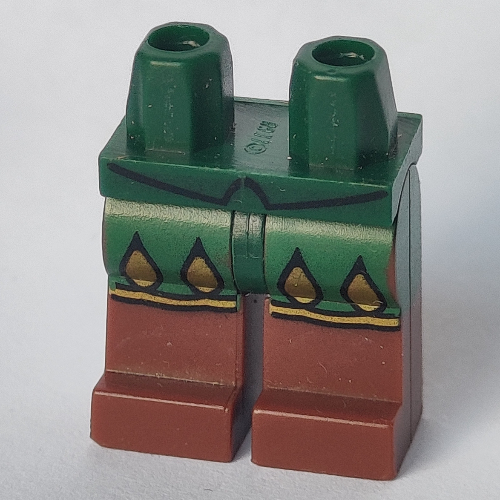 LEGO PART 970c19pr0375 Hips and Reddish Brown Legs with Dark Green ...