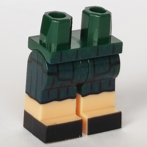 LEGO PART 970c35pat02pr0002 Hips with Dark Green Legs and Light Nougat ...