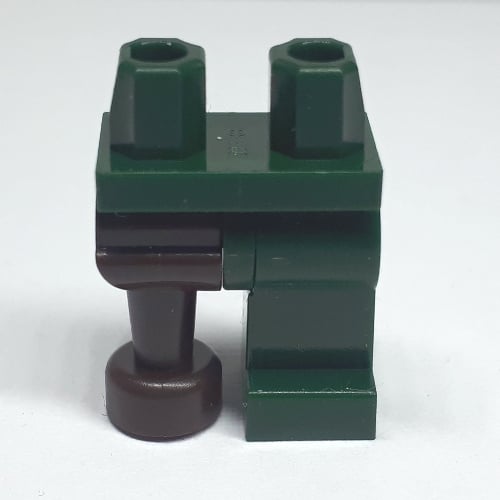 LEGO PART 970e01 Left Leg, Dark Brown Right Peg Leg, Dark Green Hips ...