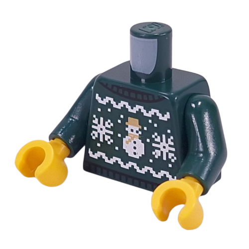 LEGO PART 973c35h01pr0005 Torso, Christmas Sweater, Snowman, Snowflakes ...
