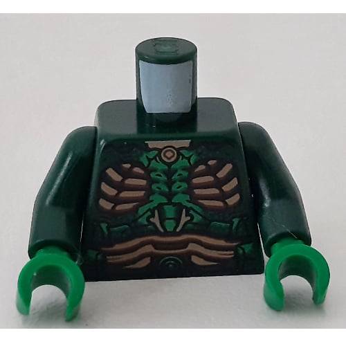 LEGO PART 973c35h31pr3996 Torso Parademon Armor with Green Highlights ...