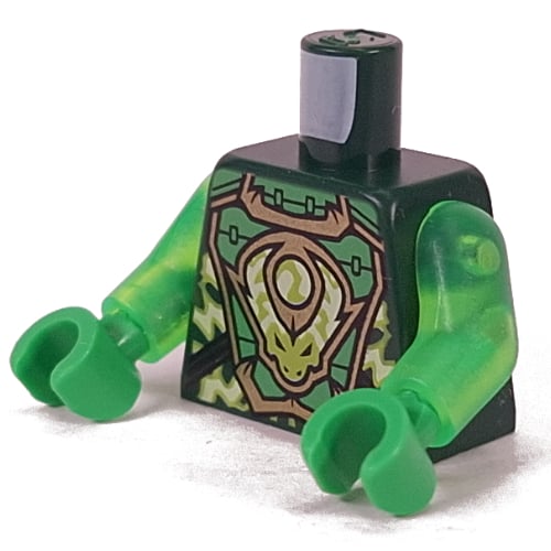LEGO PART 973c74h31pr0001 Torso, Sand Green/Gold Armour, Lime/Yellowish ...