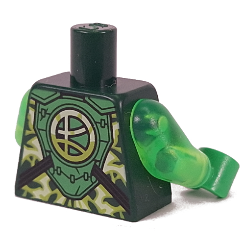 LEGO PART 973c74h31pr0001 Torso, Sand Green/Gold Armour, Lime/Yellowish ...