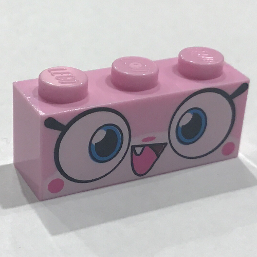 LEGO PART 3622pr0018 Brick 1 x 3 with Unikitty, Big Smile Print ...