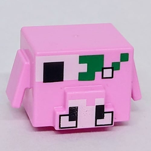 LEGO PART 73232pr0003 Minifig Head Special, Cube Hog with White Snout ...