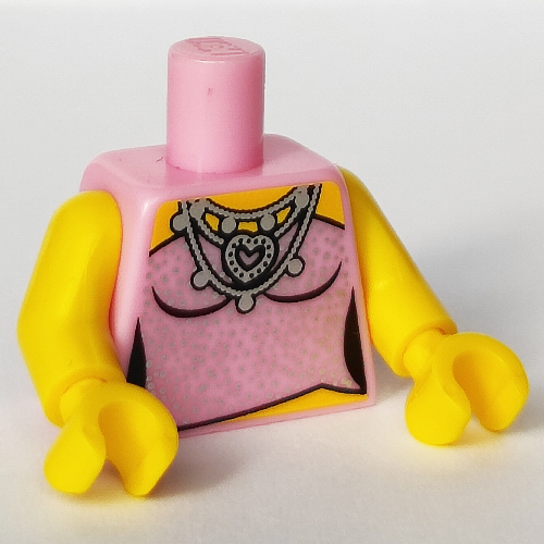 LEGO PART 973c01h01pr1665 Torso Strapless Top with Silver Sparkles ...