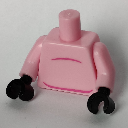LEGO PART 973c43h03pr2745 Torso Belly Bump / Pig Tail on Back Print ...