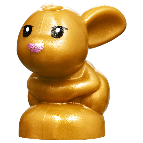 LEGO PART 18852pr0004 Animal, Rabbit / Bunny, Baby Sitting with Black ...