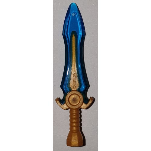 LEGO PART 1996pat0001 Weapon Sword with Trans-Blue Blade Pattern ...