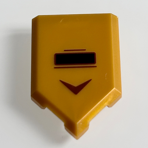 LEGO PART 22385pr9947 Tile Special 2 x 3 Pentagonal with Black ...