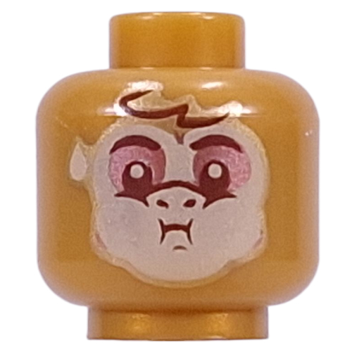 LEGO PART 28621pr9664 Minifig Head Albert, Tan Face, Medium Nougat Eyeshadow, Queasy ...