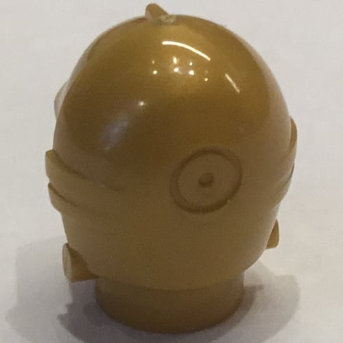 LEGO PART 30480pr0001 Minifig Head Special, Protocol Droid with Yellow ...