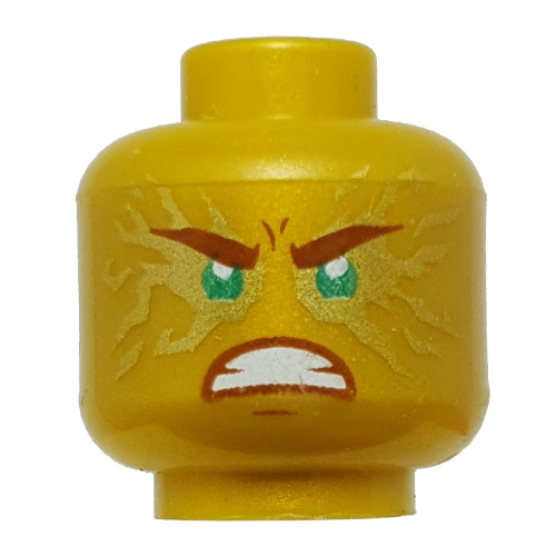 LEGO PART 3626cpr2749 Minifig Head Lloyd, Dual Sided, Green Eyes with ...