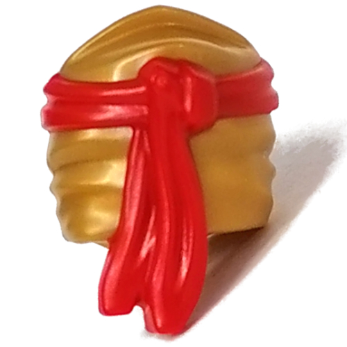 LEGO PART 40925pat0009pr0001 Wrap with Long Back Knot, Red Band Pattern ...