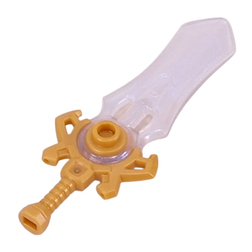 LEGO PART 7602pat0001 Weapon, Sword Large with Opal-Trans Clear Blade ...