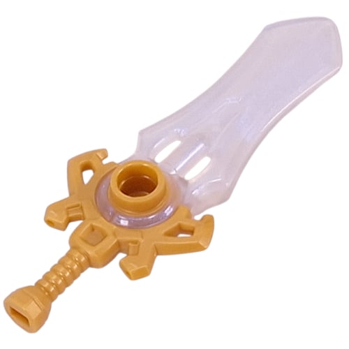 LEGO PART 7602pat0001 Weapon, Sword Large with Opal-Trans Clear Blade ...