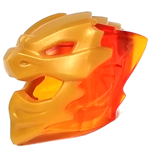 LEGO PART 79899pat0002 Wrap / Mask with Marbled Trans-Orange Crystals ...