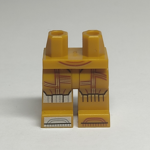 LEGO PART 970c21pr2256 Hips and Pearl Gold Legs with Gold Armour Plates ...