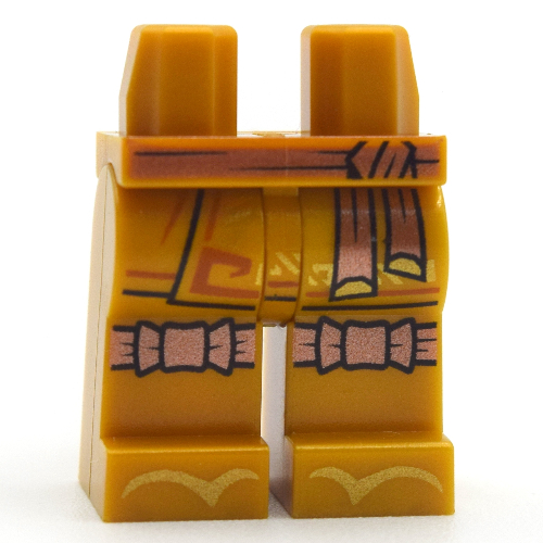 LEGO PART 970c21pr9836 Hips and Pearl Gold Legs with Copper Sash Knee ...