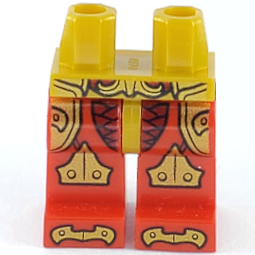 LEGO PART 970c22pr0933 Hips and Red Legs with Gold Belt, Armor with ...