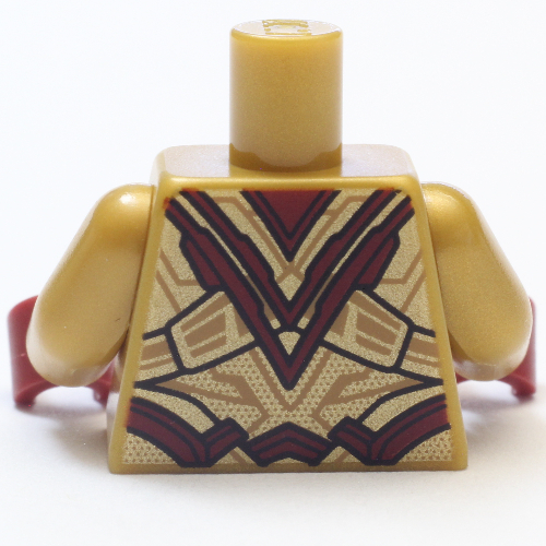LEGO PART 973c21h10pr6639 Torso, Gold/Dark Red Armor, Skull Symbol ...