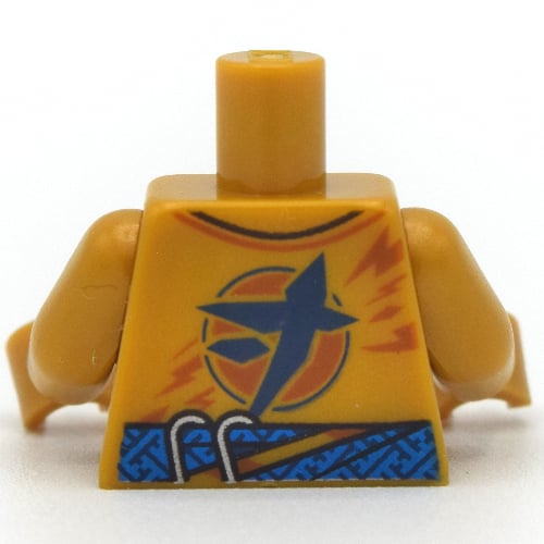 LEGO PART 973c21h21pr0001 Torso Robe with Blue Sash, Blue/Dark Blue ...