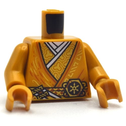 LEGO PART 973c21h21pr5479 Torso Robes with Belt Print, Pearl Gold Arms ...