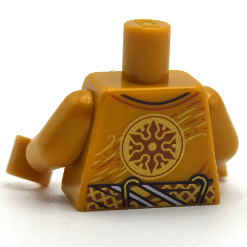 LEGO PART 973c21h21pr5479 Torso Robes with Belt Print, Pearl Gold Arms ...