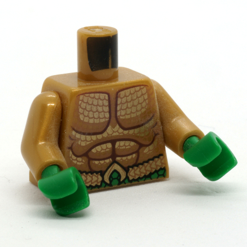 LEGO PART 973c21h31pr4451 Torso Jumpsuit, Muscles, Green Belt with 'A ...
