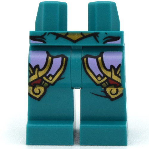 LEGO PART 970c46pr2200 Hips and Dark Turquoise Legs with Gold and ...